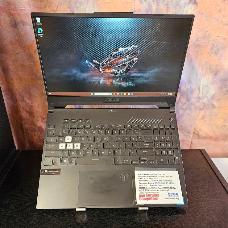 Asus TUF F15 15.6 inch Gaming Laptop with RTX 3050 GPU | DISC Surplus ...