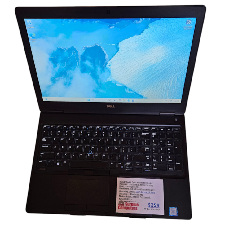 Dell Latitude 5580 15.6 inch Windows 11 Laptop | DISC Surplus Computers