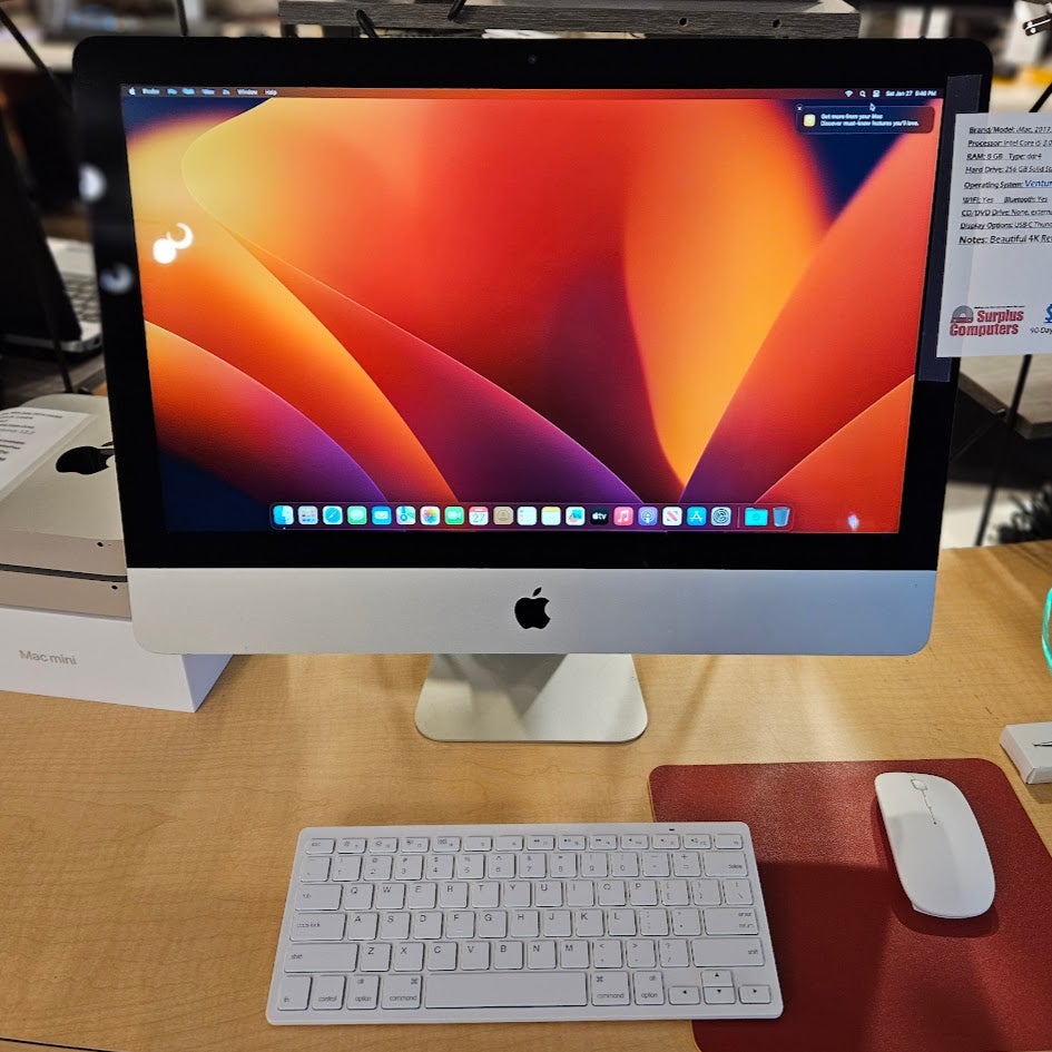 Apple iMac 2017 21.5 inches Mac OS Ventura | DISC Surplus Computers